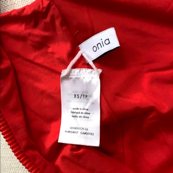 Onia | Swim | Onia Bridget Ribbed One Piece Swimsuit In Red | Poshmark